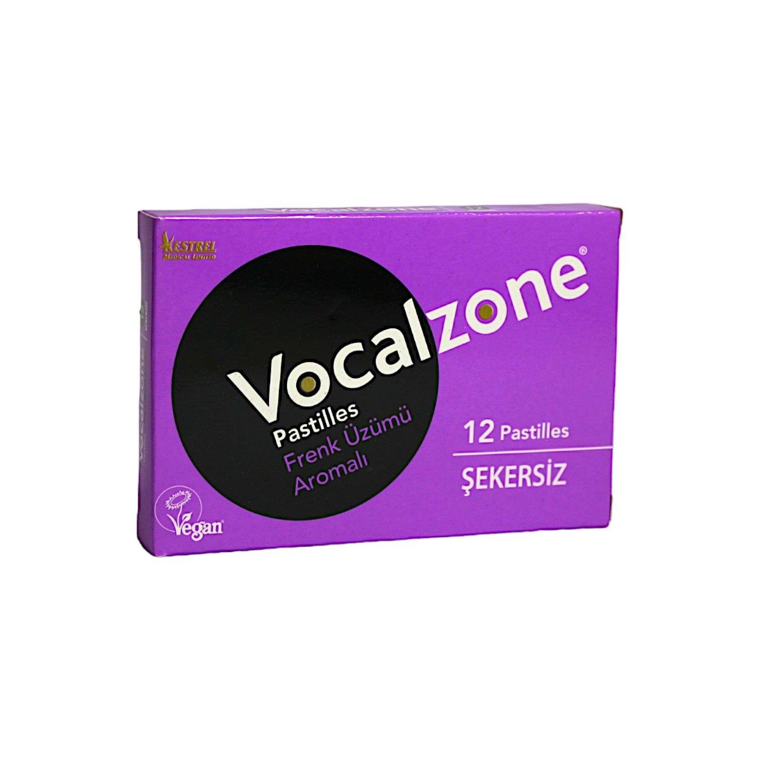 Vocalzone Frenk Üzümü İçeren Şekersiz Pastil 12 Adet